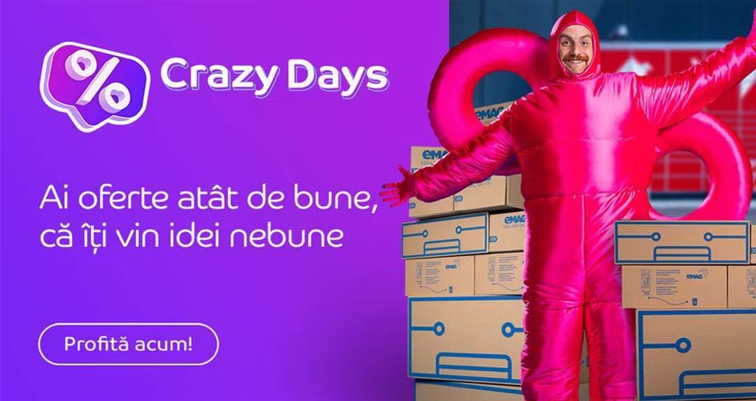 eMAG Crazy Days – Ofertă Explozivă cu Reduceri și Cupoane Exclusive ...